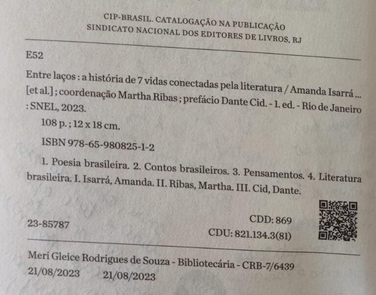 Ficha Catalográfica: o ‘pilar invisível’ da estrutura editorial do ...